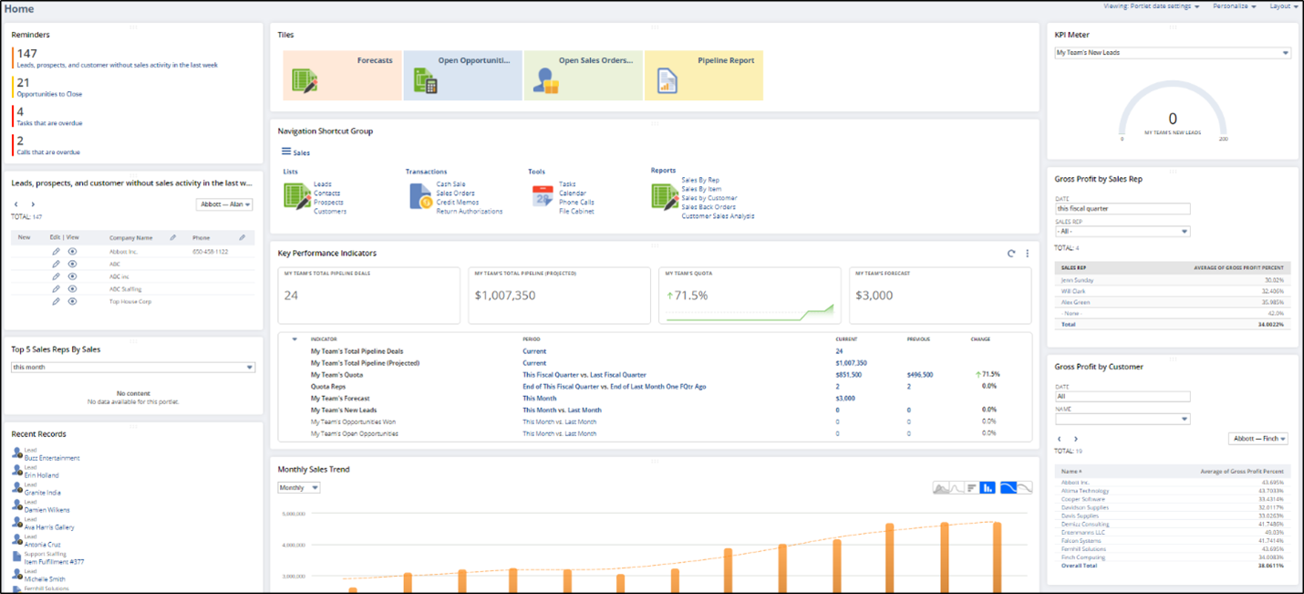 Own Your NetSuite With Dashboards