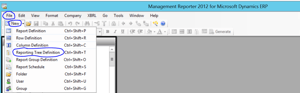 Creating reporting trees in Management Reporter