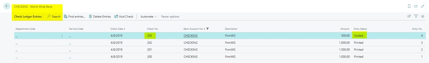 How to Void Checks in Microsoft Dynamics 365 Business Central