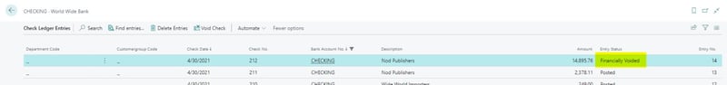 How to Void Checks in Microsoft Dynamics 365 Business Central