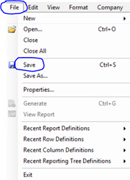 Creating reporting trees in Management Reporter