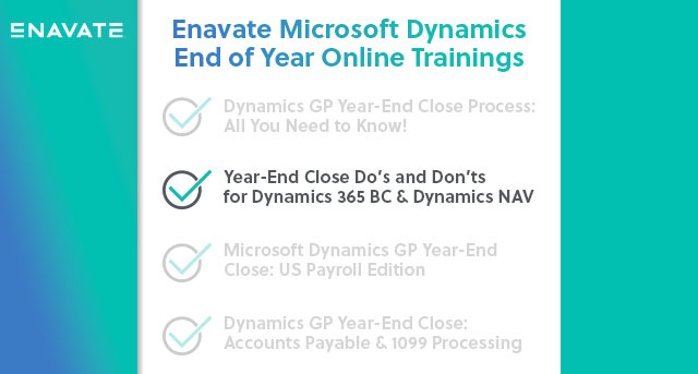 Microsoft Dynamics 365 Business Central and Dynamics NAV Year-End Close ...